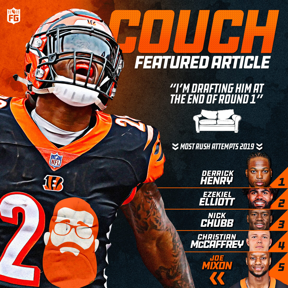 The Fantasy Couch Featured Article: Joe Mixon – Fantasy Guides